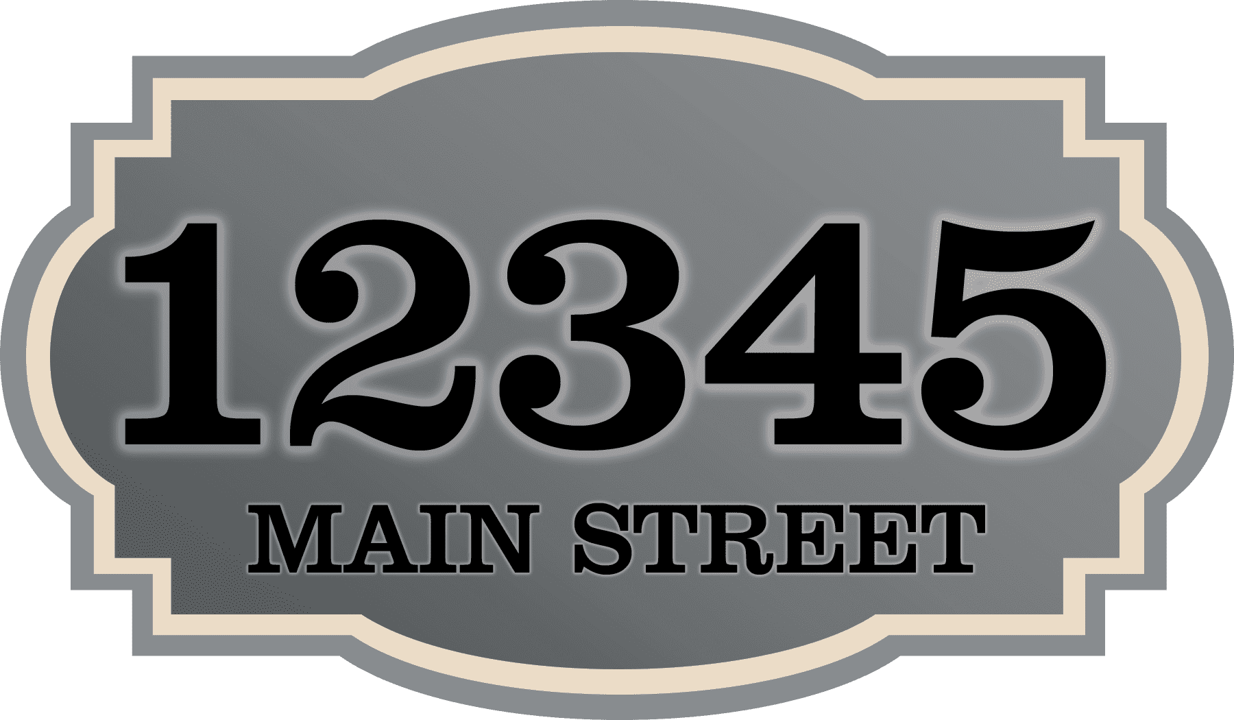 Curb-N-Sign® Horizontal House Address Decals, Victorian Fancy Super ...