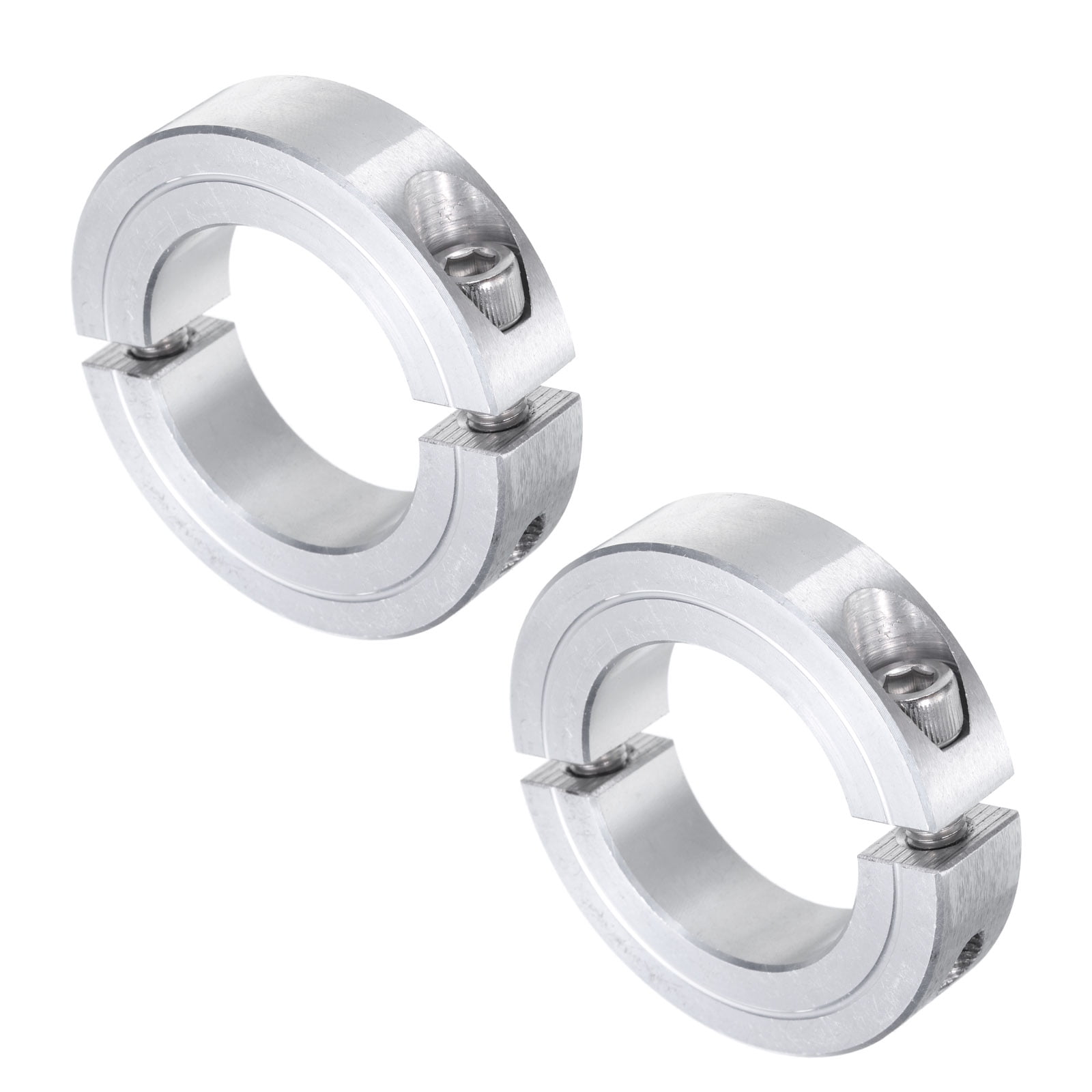 2 Pack Double Split Clamp-On Shaft Collar 1-3/8" Bore Two-Piece ...