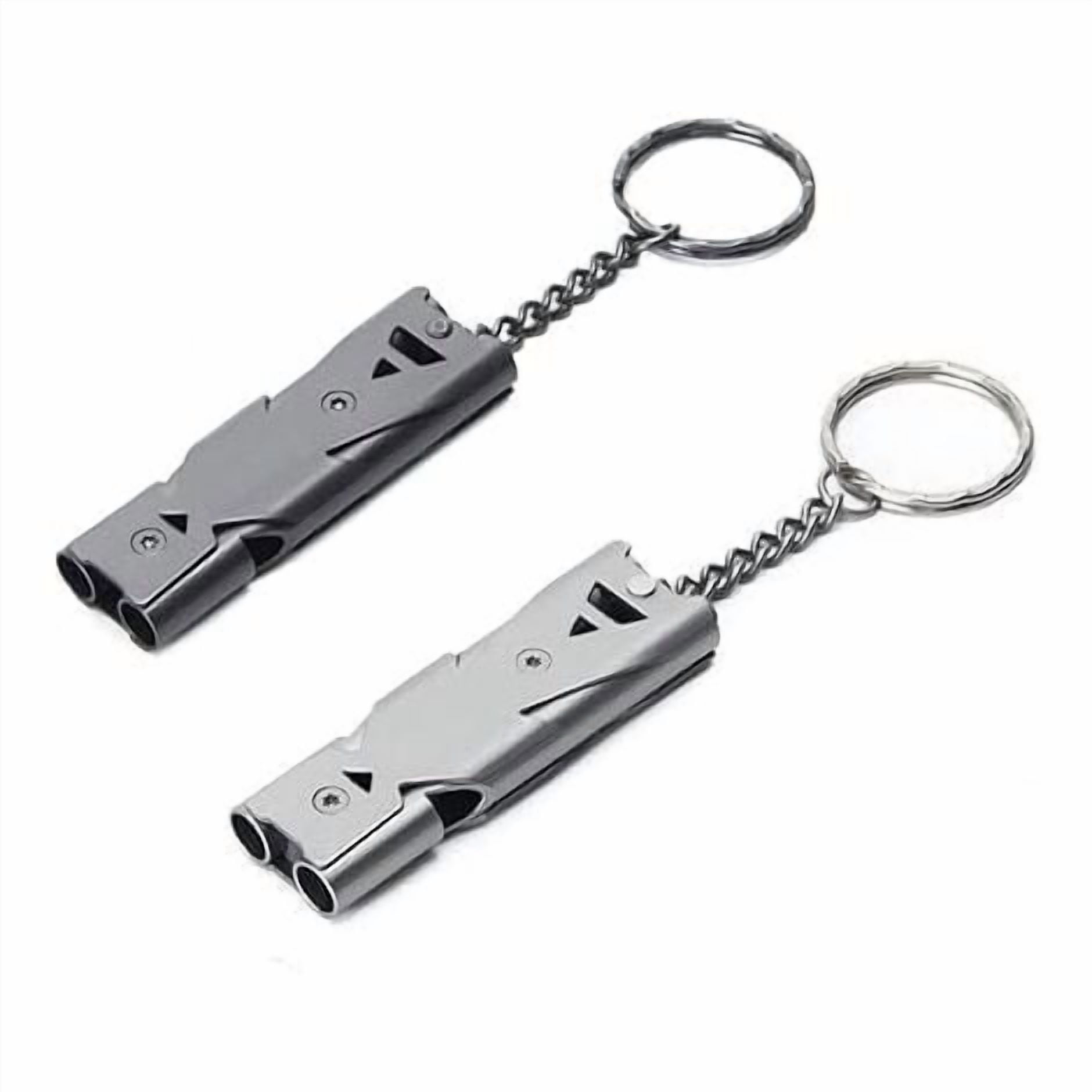 2 Pack Double Tube High Decibel Outdoor Survival Signal Whistle for ...