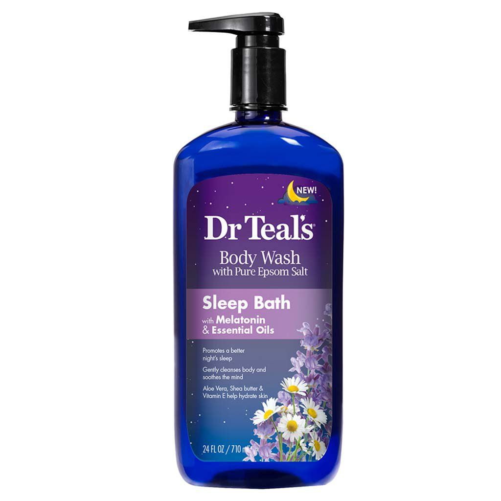 2 Pack - Dr Teal's Body Wash with Pure Epsom Salt - Sleep Bath with ...