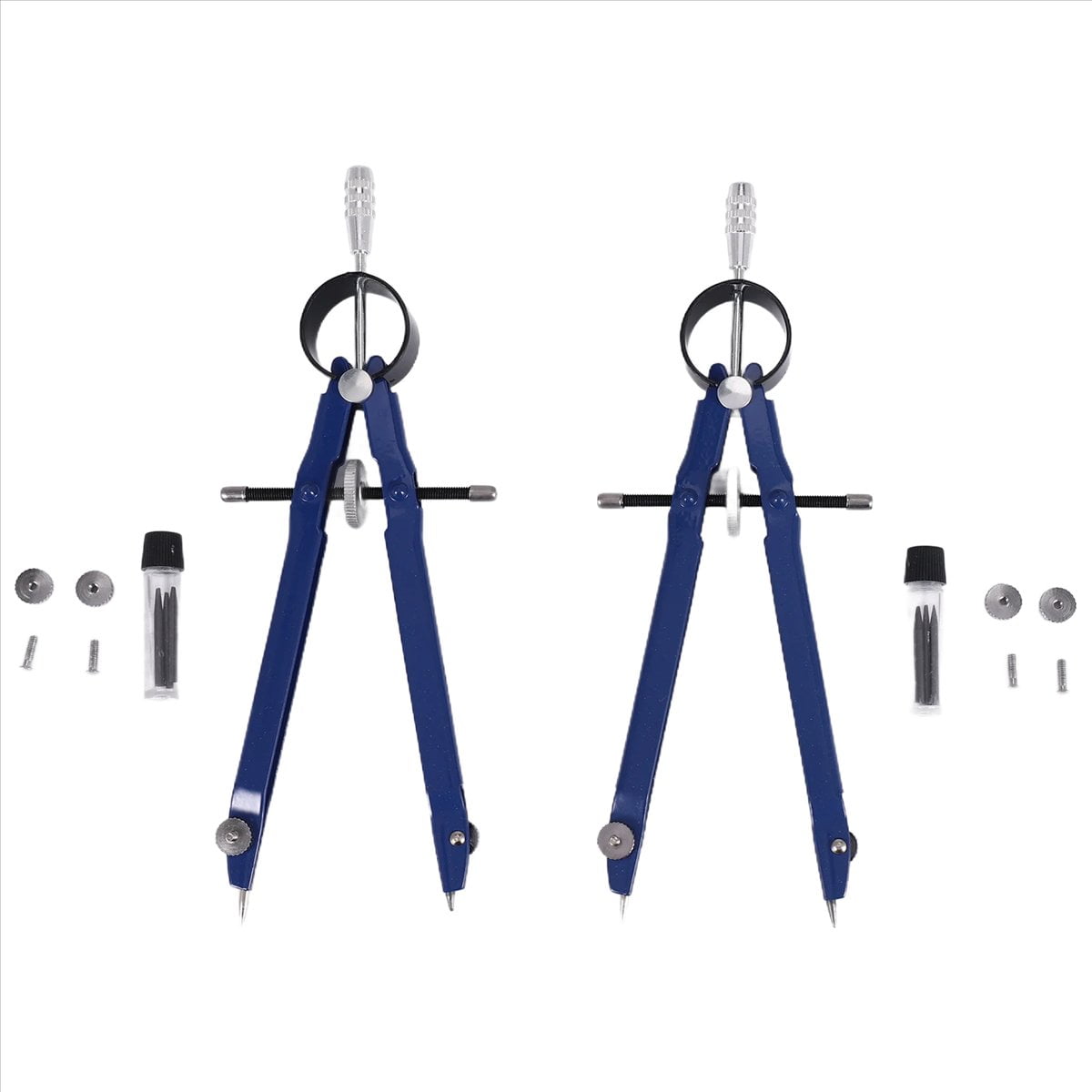 2 Pack Drafting Compass with Lock Math Bow Compass Drawing Metal ...