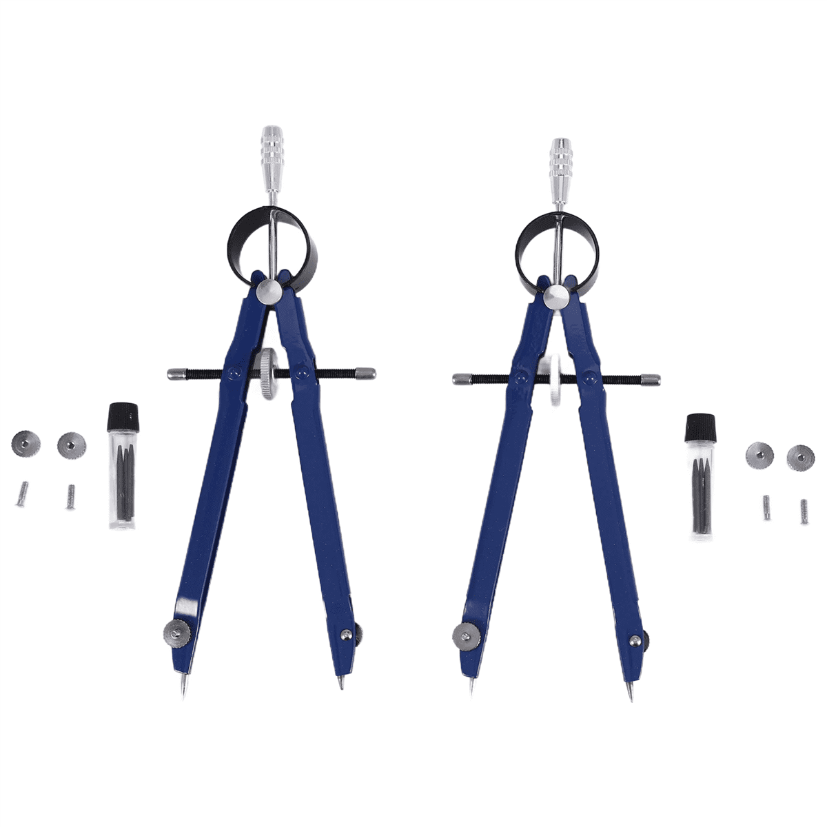 2 Pack Drafting Compass with Lock Math Bow Compass Drawing Metal ...