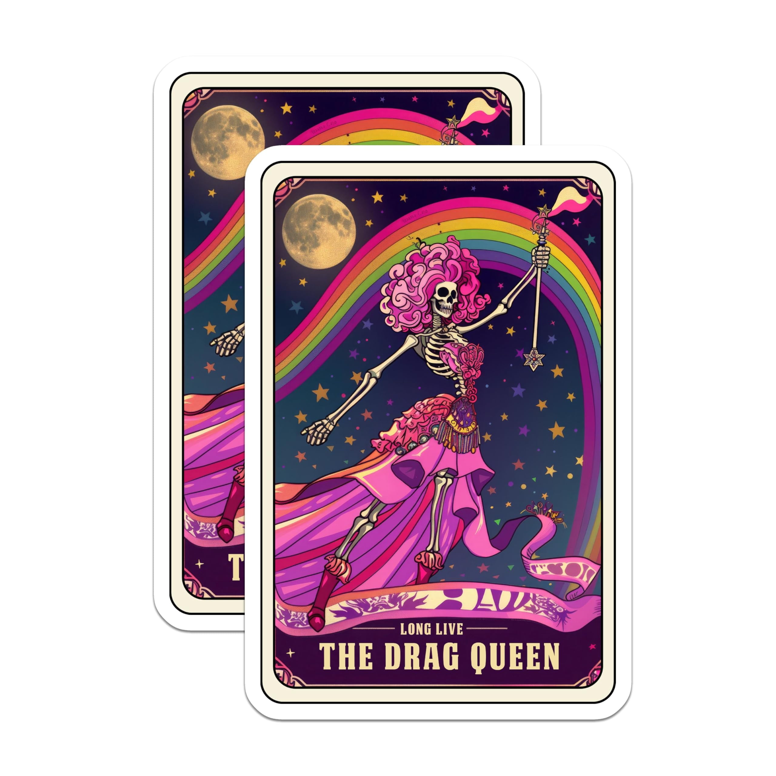 (2 Pack) Drag Queen Magnets - Pride Parade - Colorful Skeleton - 5" On ...
