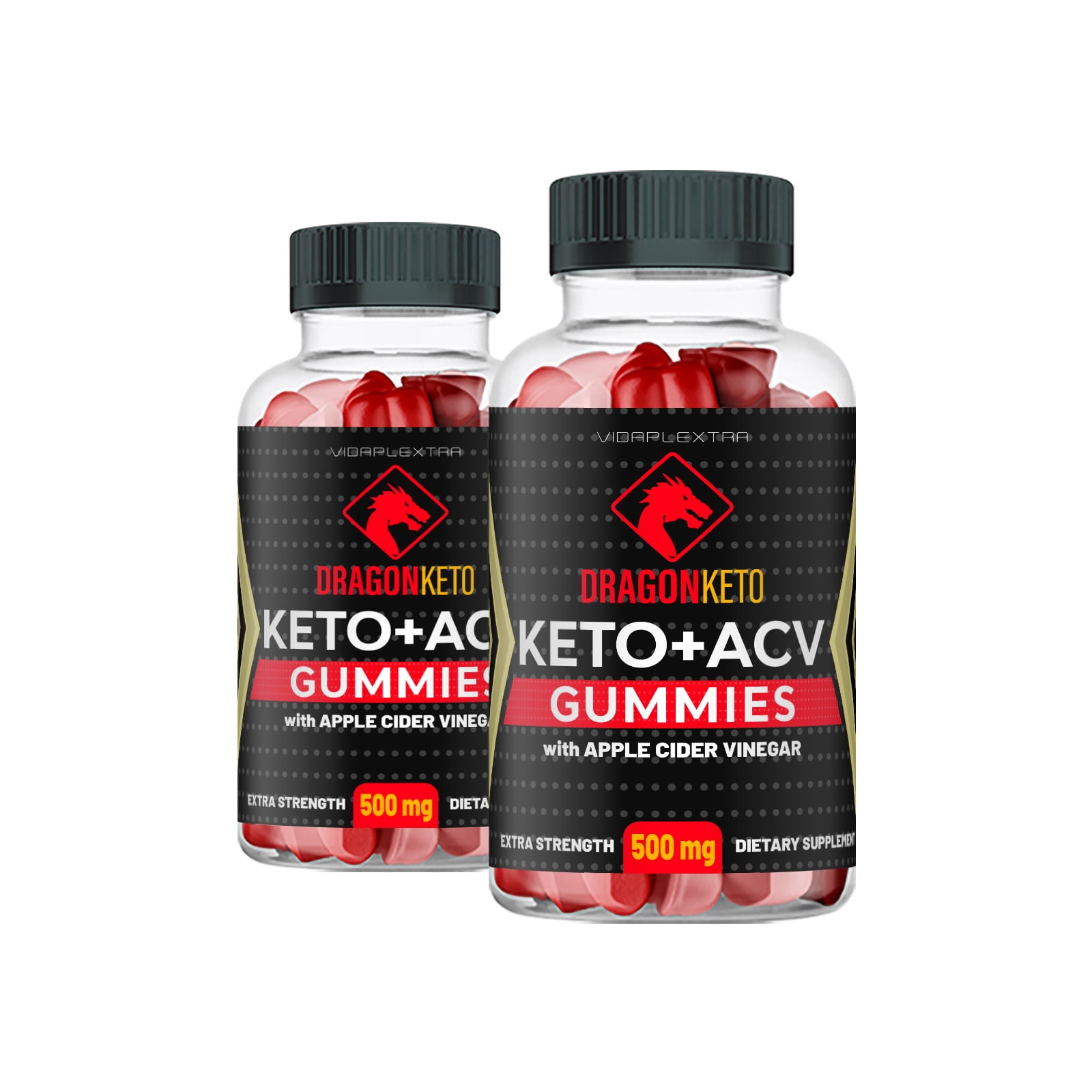 2 Pack Dragonketo Gummies Dragon Extra Strength Keto Acv Gummies