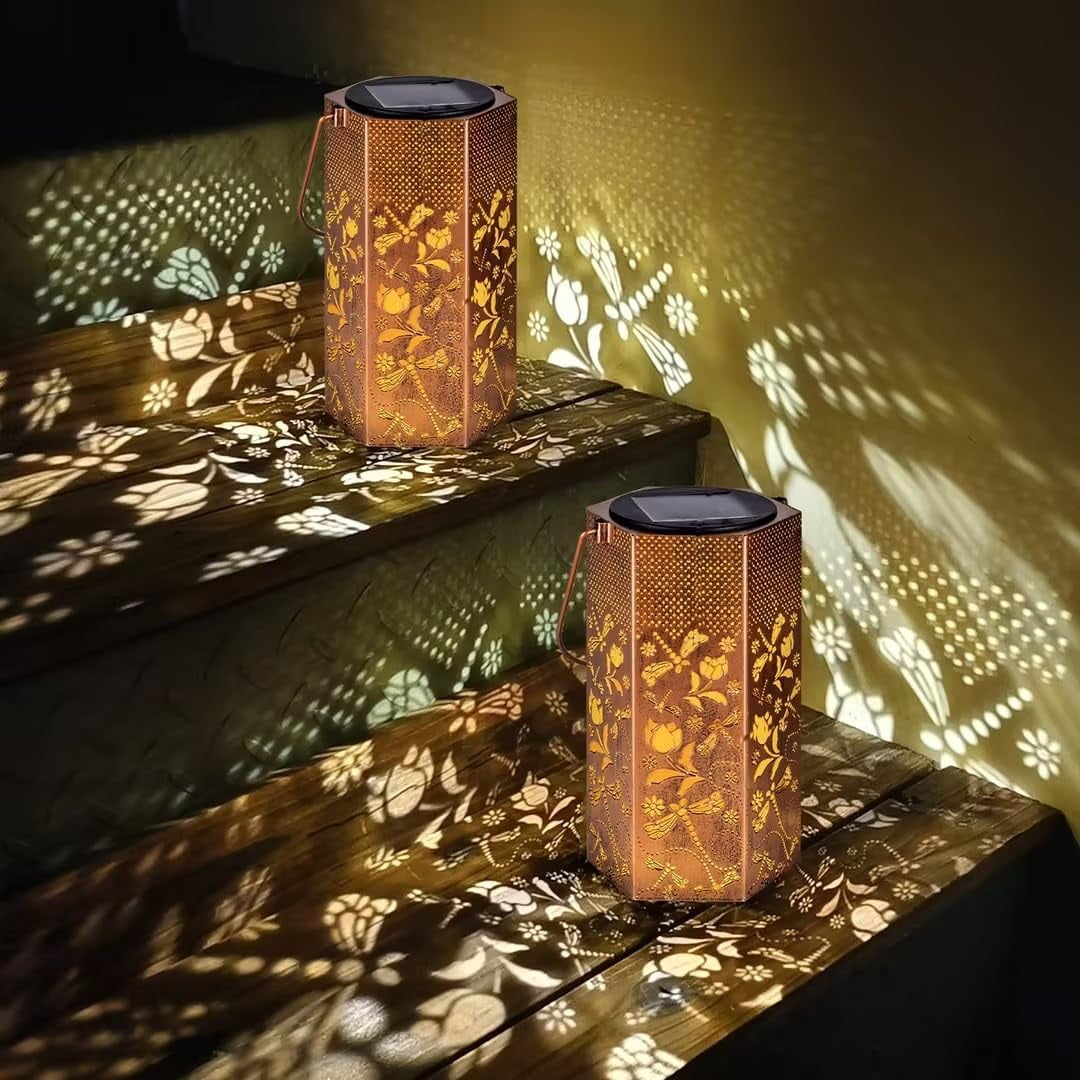 2 Pack Dragonfly Solar Lanterns Outdoor Waterproof - Birthday Gifts for ...