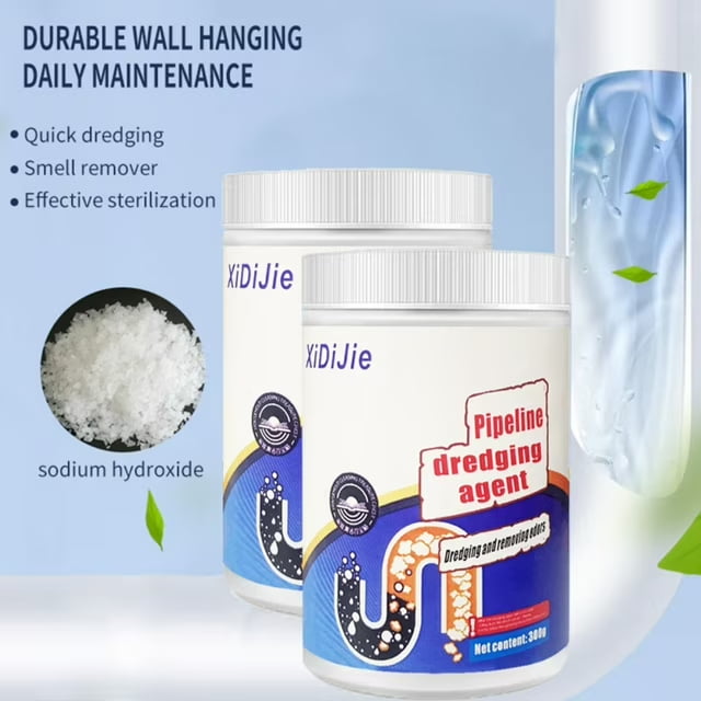 2 Pack Drain Clog Remover Powder for All Drains, Effective to Eliminate ...