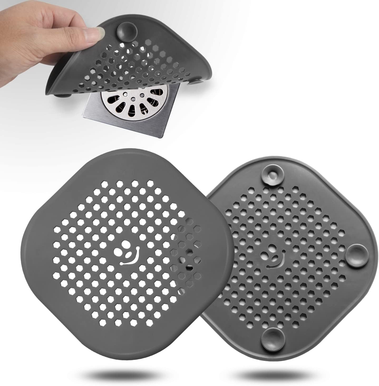 2 Pack Drain Cover Hair Catcher Drain Plug Hair Stopper Drain Protector ...