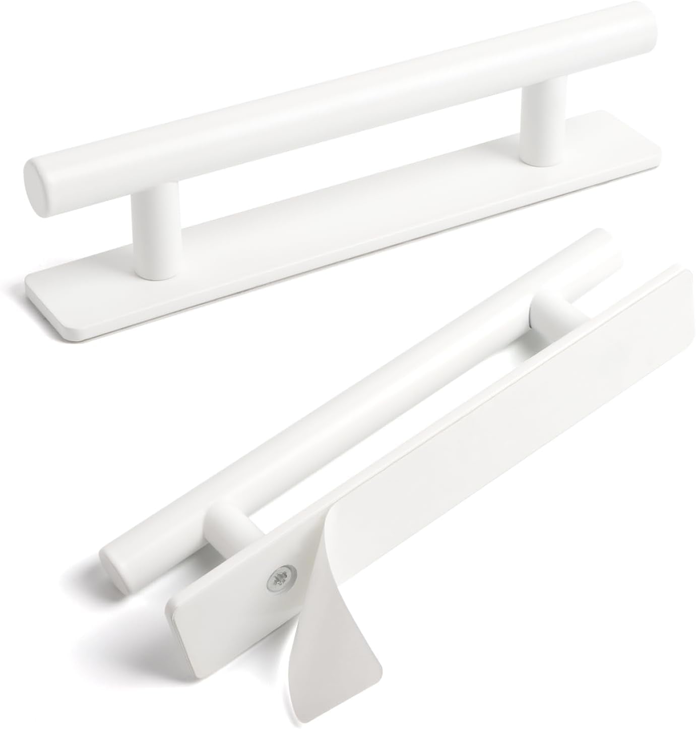 2 Pack Drawer Stick on Handle 5-3/4 inch White self Adhesive Cabinet ...
