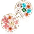 2 Pack Dried Floral Coasters, Flower Drink Resin Coasters Non-SlipDrink ...