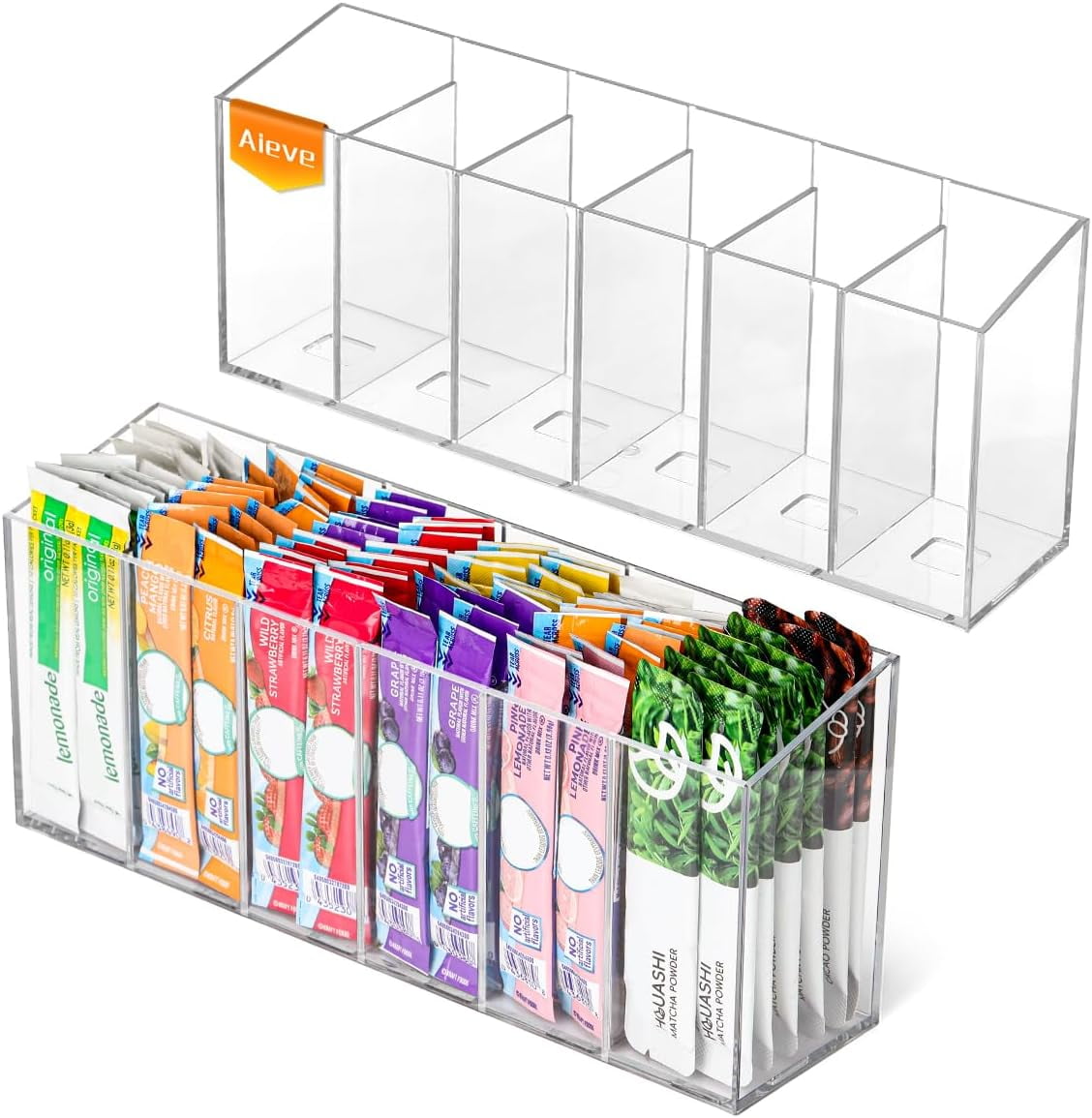 2 Pack Drink Packet Organizer, Water Drink Packet Holder with Removable ...