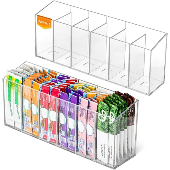 2 Pack Drink Packet Organizer, Water Drink Packet Holder with Removable ...