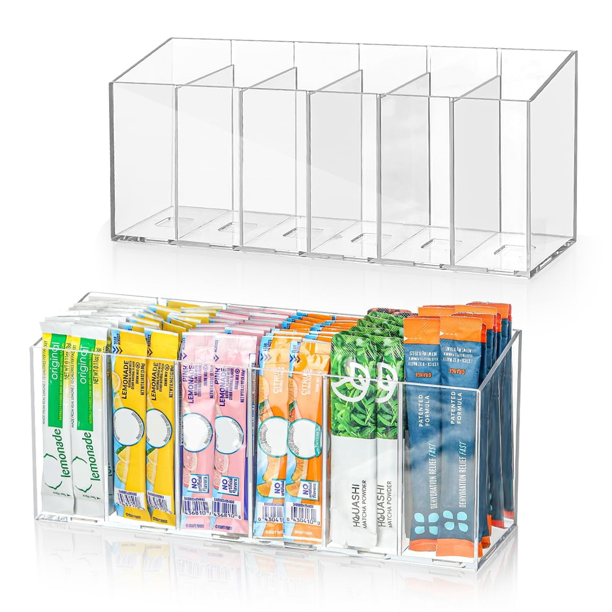 2 Pack Drink Packet Organizer, Water Flavor Packet Organizer with ...