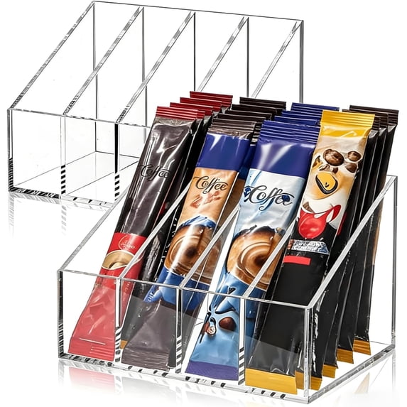 2 Pack Drink Packet Organizers, Clear Acrylic Water Flavor Packet ...