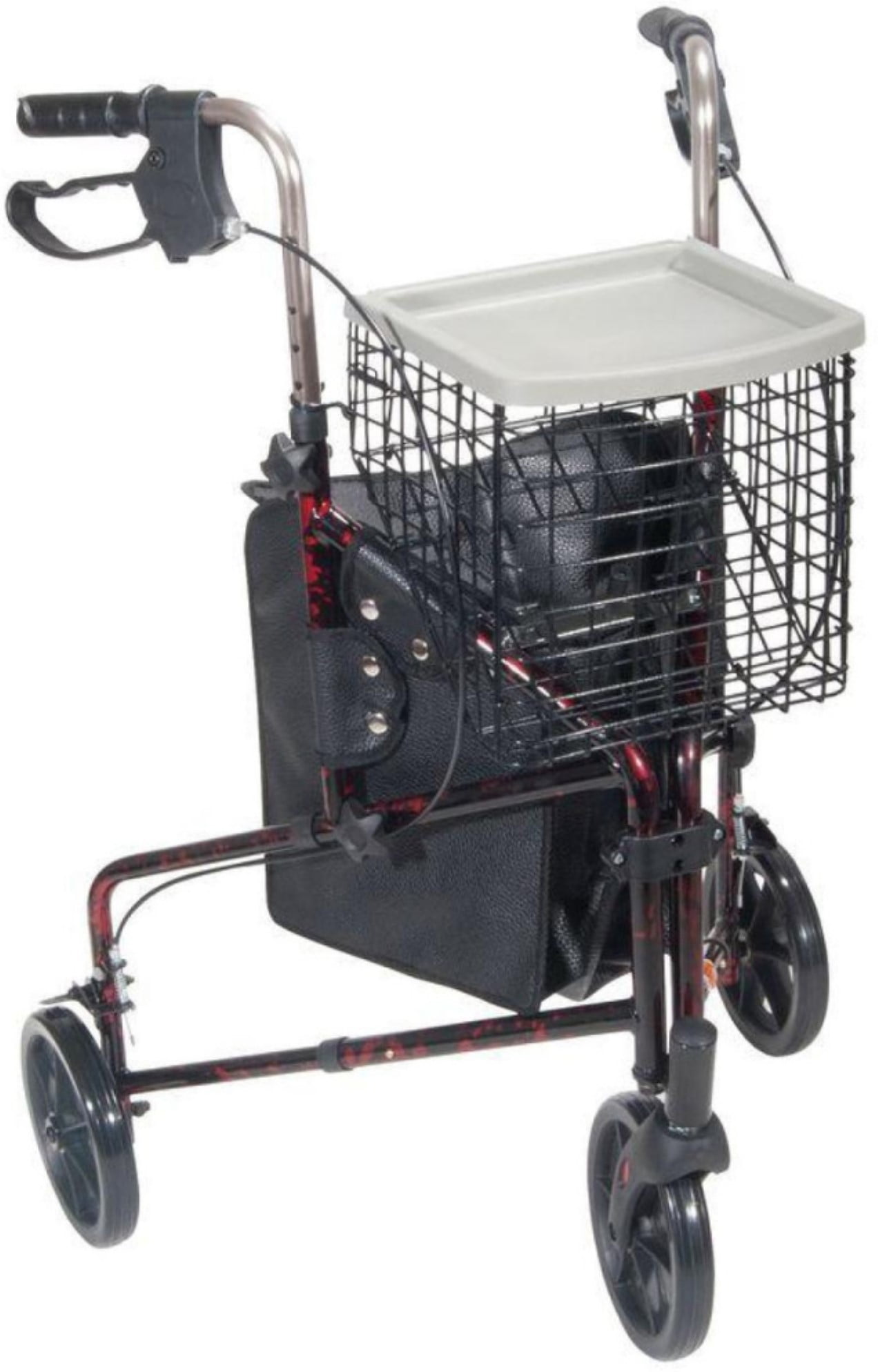 2 Pack - Drive Medical 3 Wheel Rollator, Flame Red 1 ea - Walmart.com