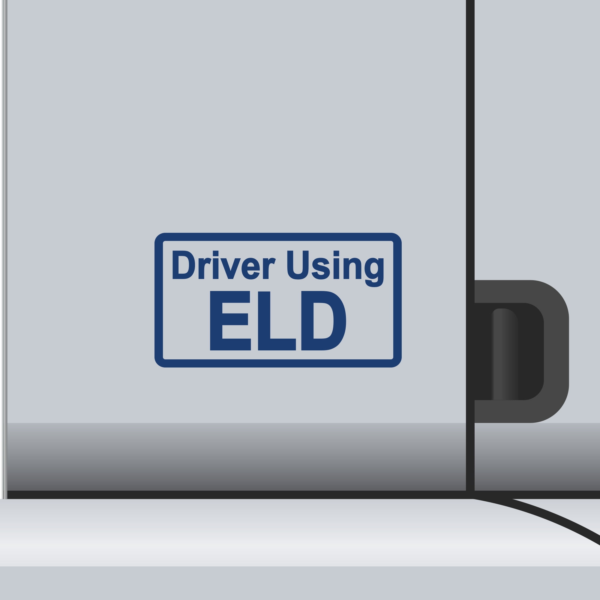 2 Pack - Driver Using ELD Vinyl Decal Electronic Logging Device Sticker ...