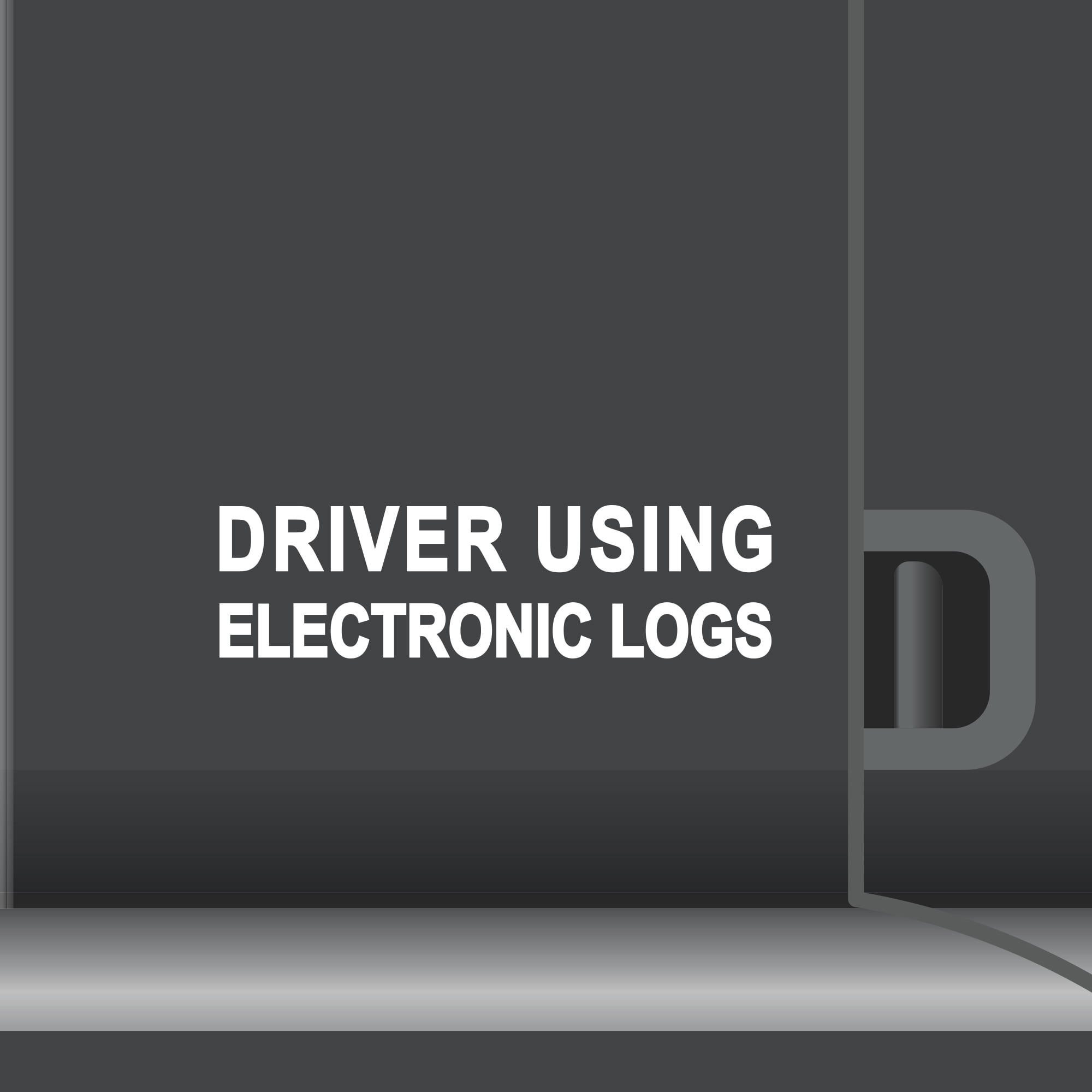 2 Pack - Driver Using Electronic Vinyl Decal Electronic Logging Device ...