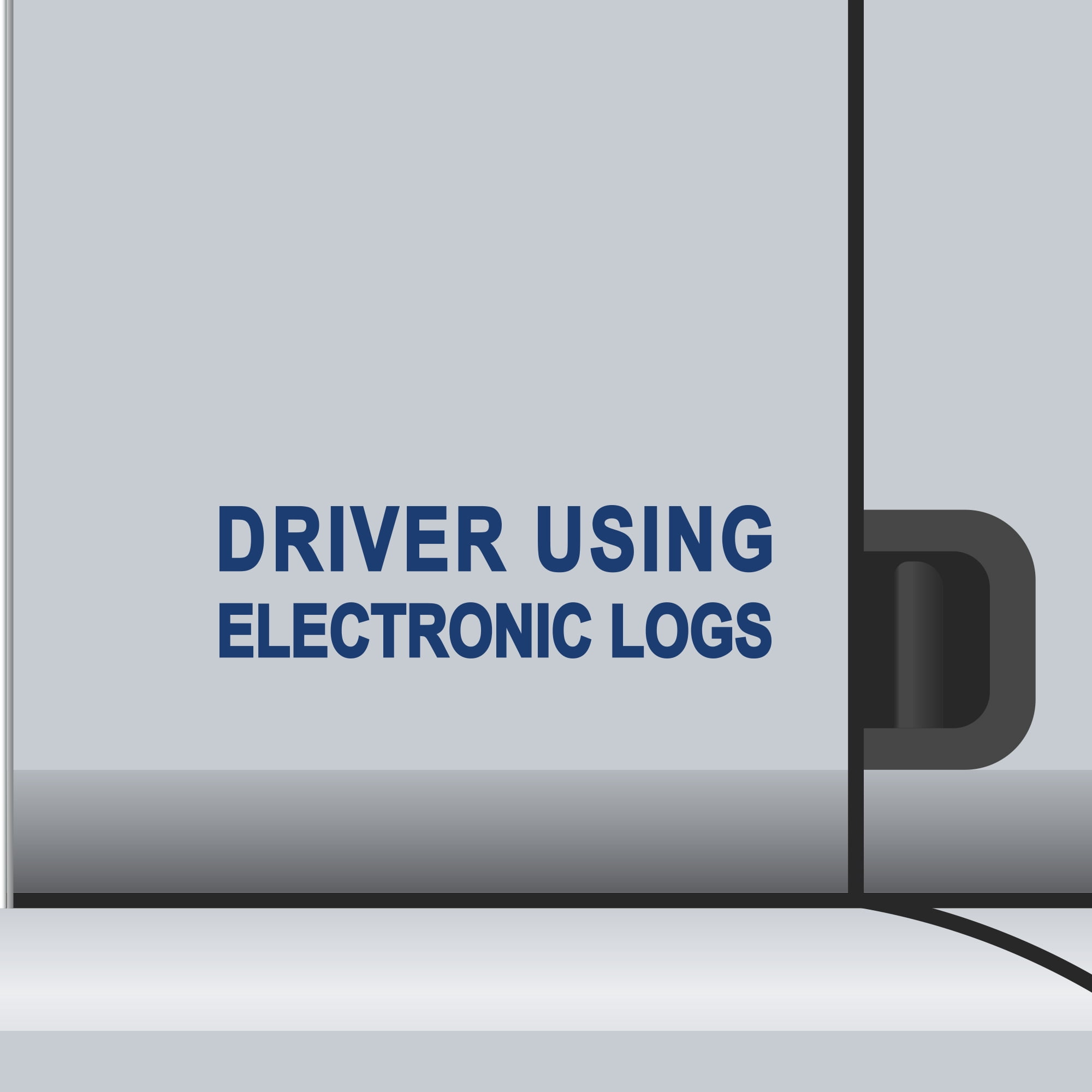 2 Pack - Driver Using Electronic Vinyl Decal Electronic Logging Device ...
