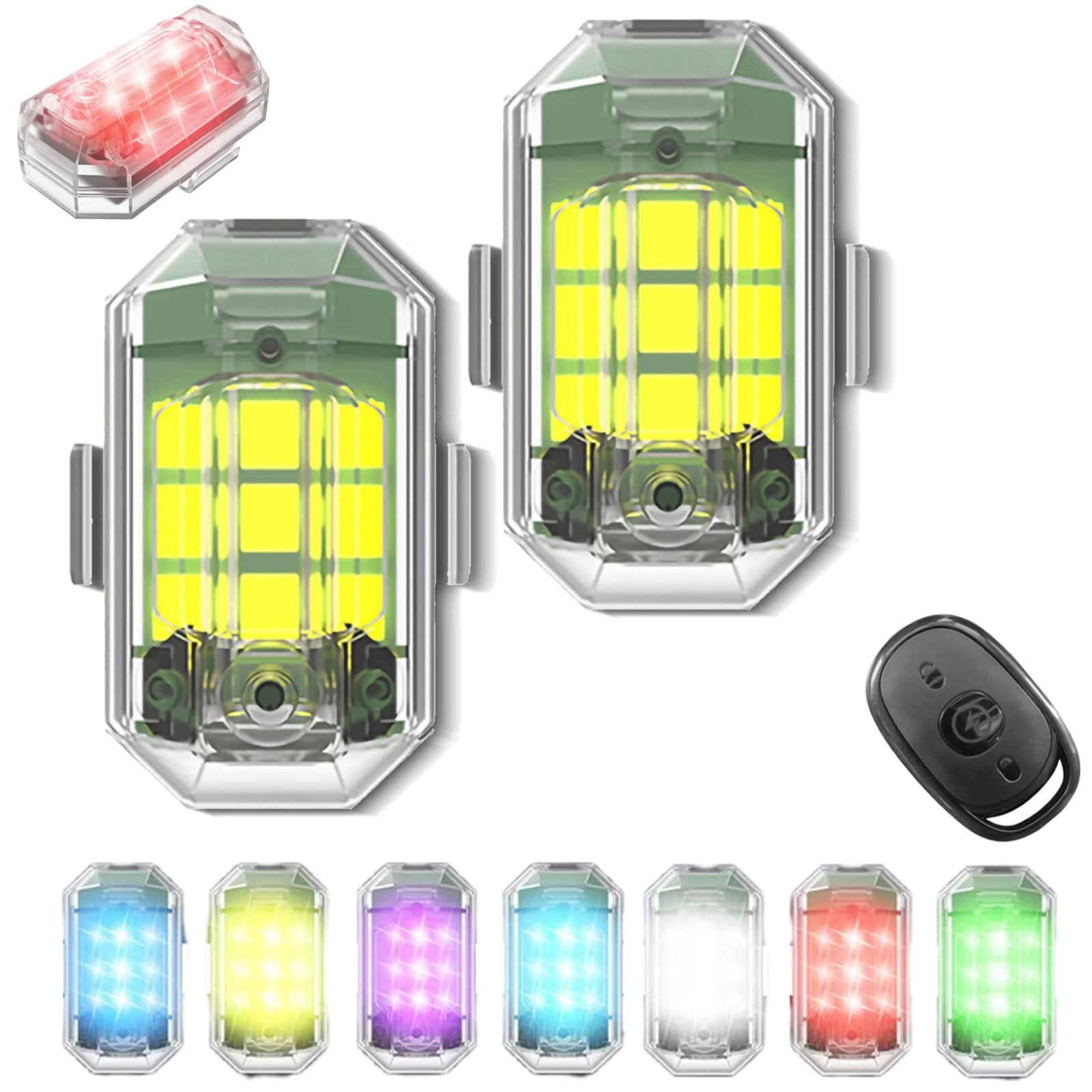 2 Pack Drone Strobe Light with Remote Control for Mini 5 Pro/Mavic 4 ...