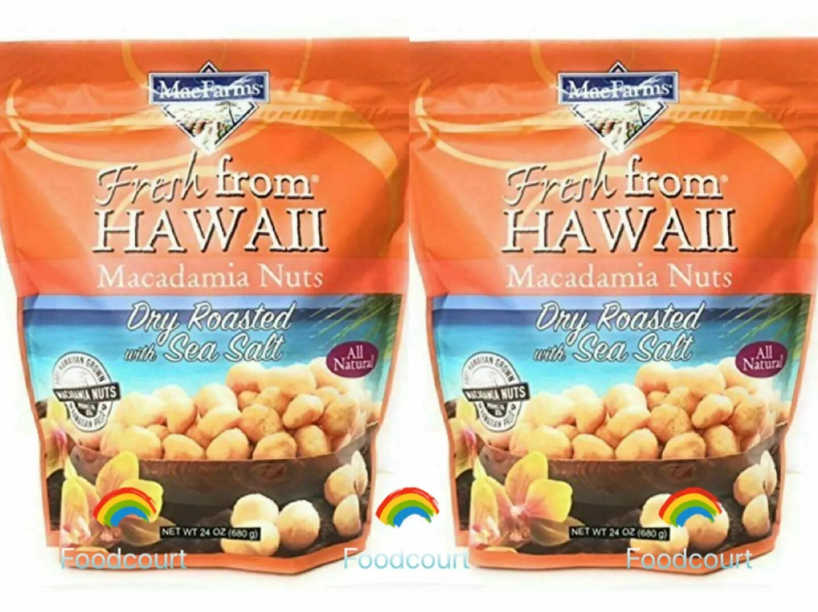 2 Pack Dry Roasted Macadamia Nuts with Sea Salt from Hawaii - 24 OZ ...