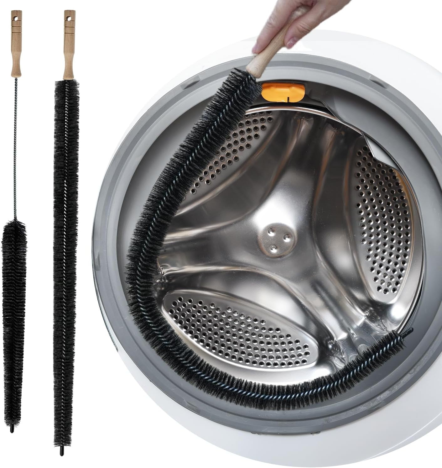 2 Pack Dryer Cleaner Vent Brush,Washing Machine Brush Dryer Vent ...