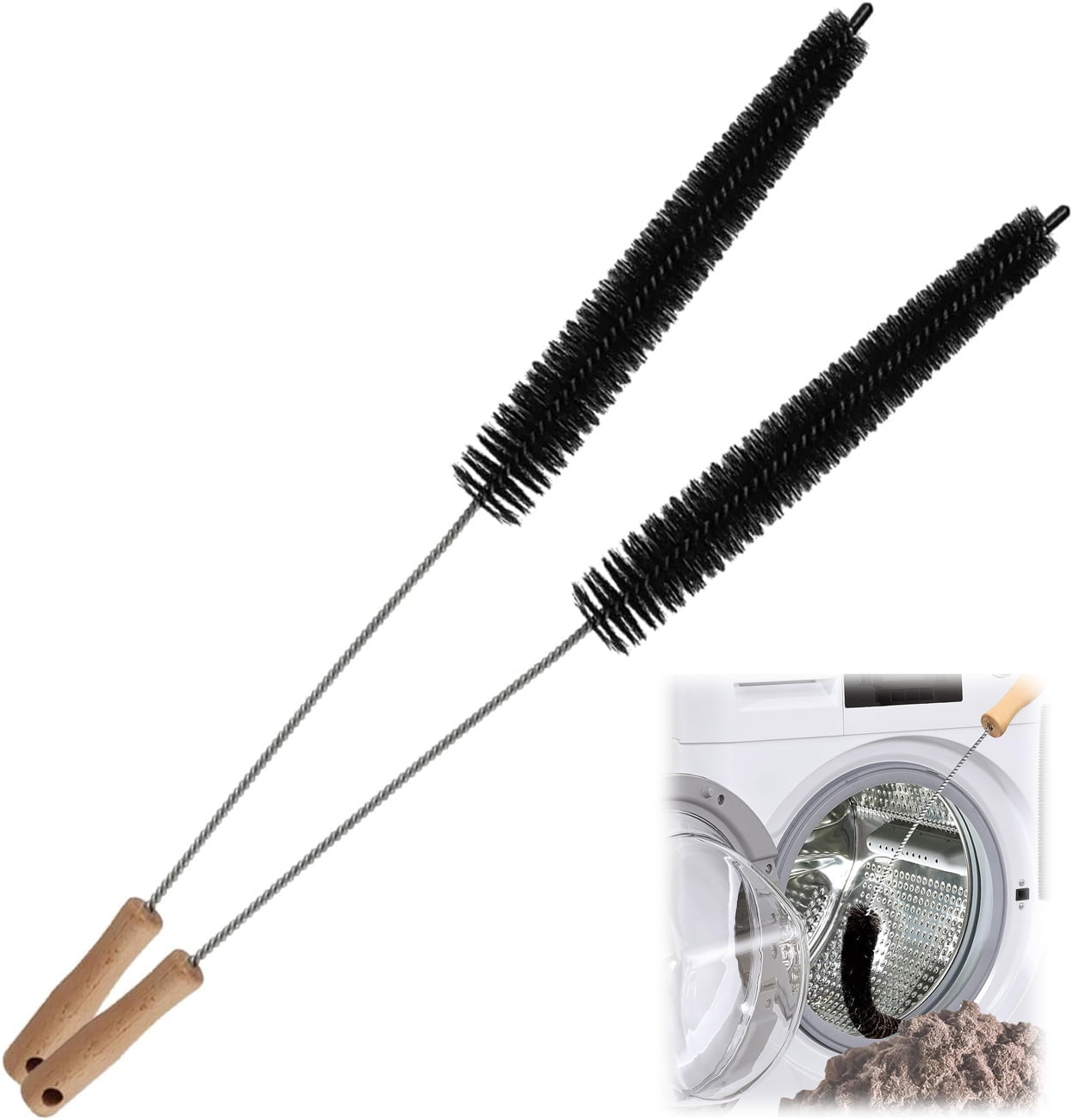 2 Pack Dryer Vent Cleaner Kit,Home Essentials, Dryer Lint Brush Vent ...