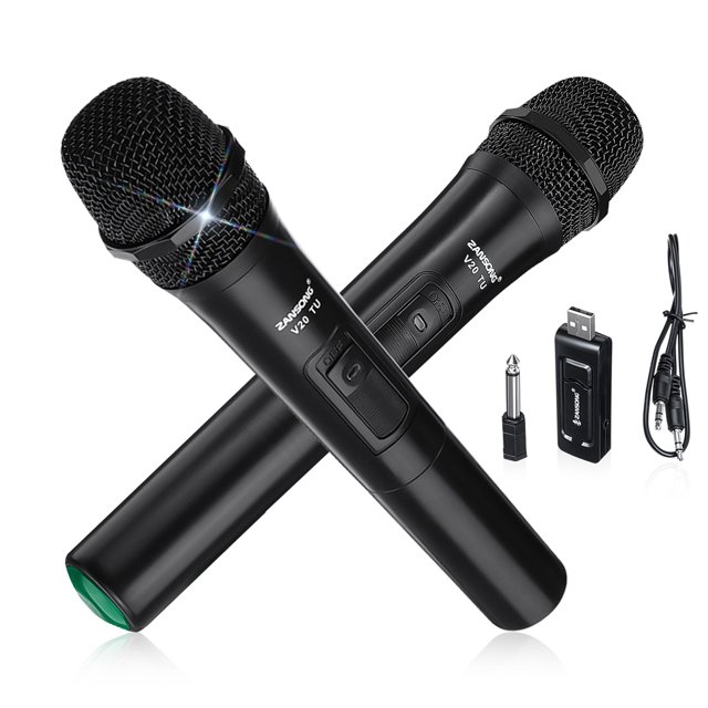 2-Pack Dual USB Professional Wireless Microphone System Kits with ...