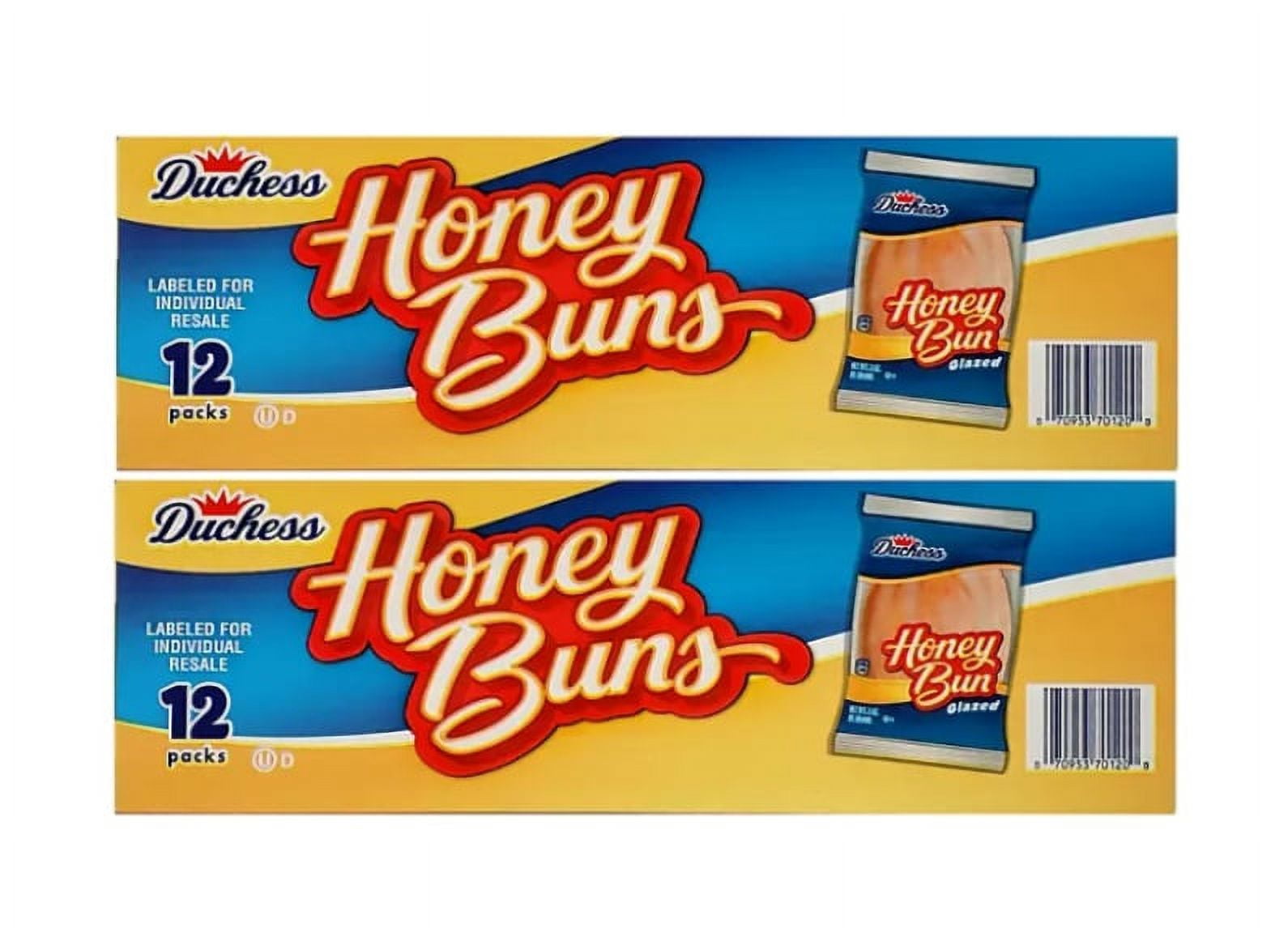 Duchess Bakery Breakfast Honey Buns, 3 Ounce, 2 Pack of 12 Rolls ...