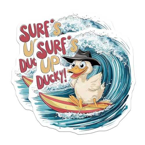 (2 Pack) Duck Surfing Magnets Magnets - Fun Animal Magnet Decor - 5" On ...