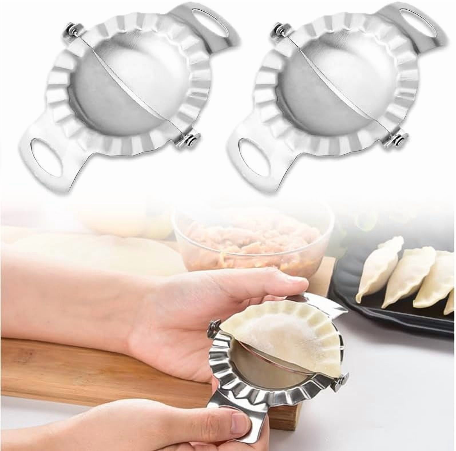 2 Pack Dumpling Maker - Stainless Steel Dumpling Wrappers - Dough ...