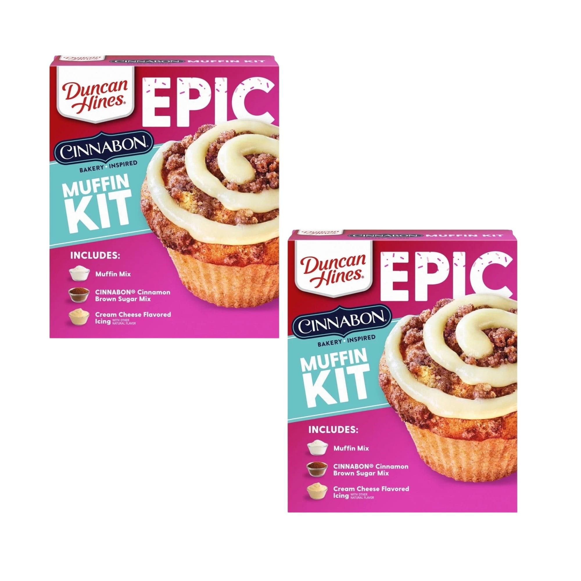 ( 2 Pack ) Duncan Hines Epic Cinnabon Bakery Inspired Muffin Kit, 32.34 ...