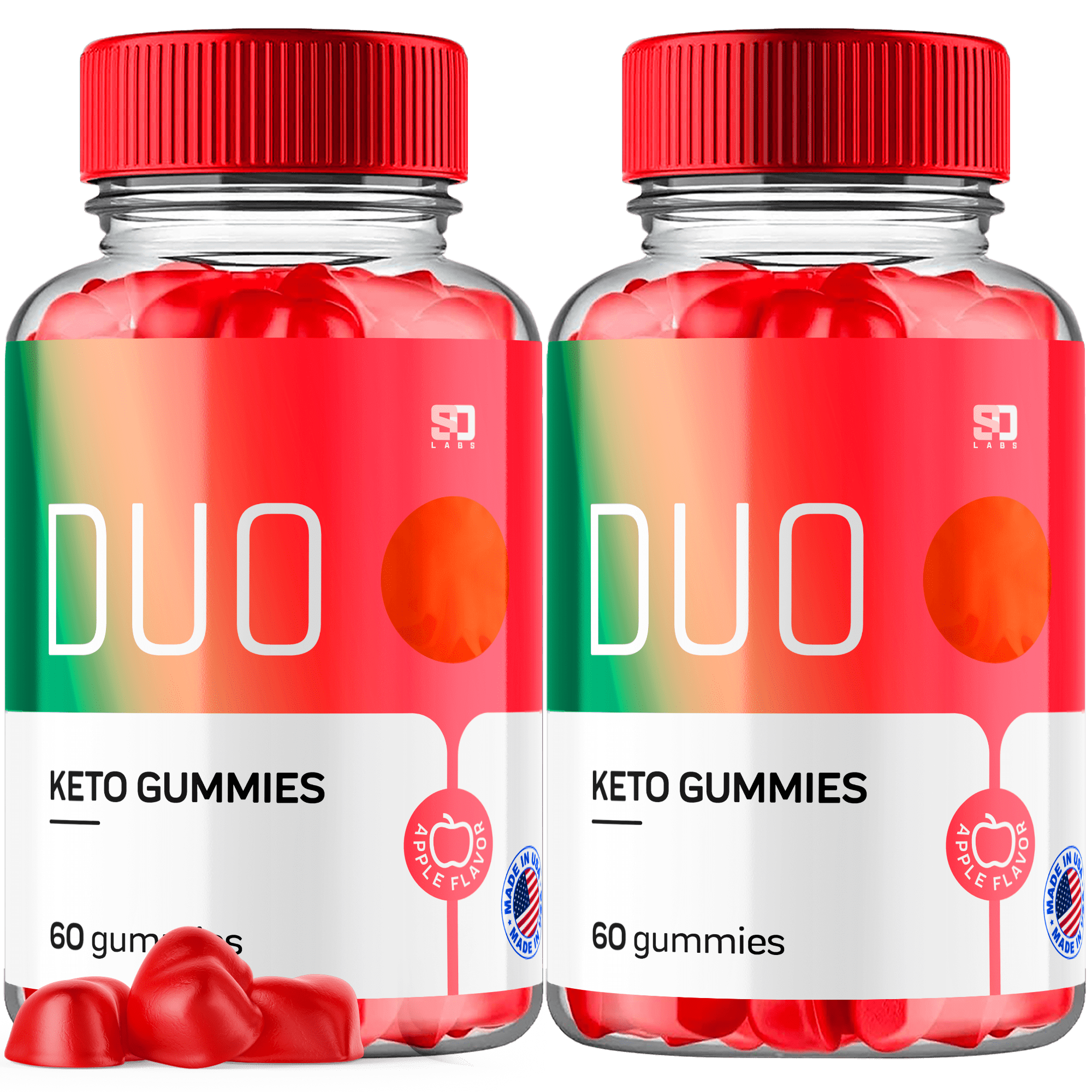 (2 Pack) Duo Keto ACV Gummies - Apple Cider Vinegar Supplement for ...