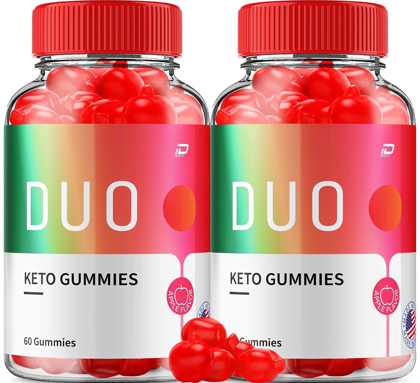 (2 Pack) Duo Keto ACV Gummies Supplement – Duo + ACV Gummies Apple ...