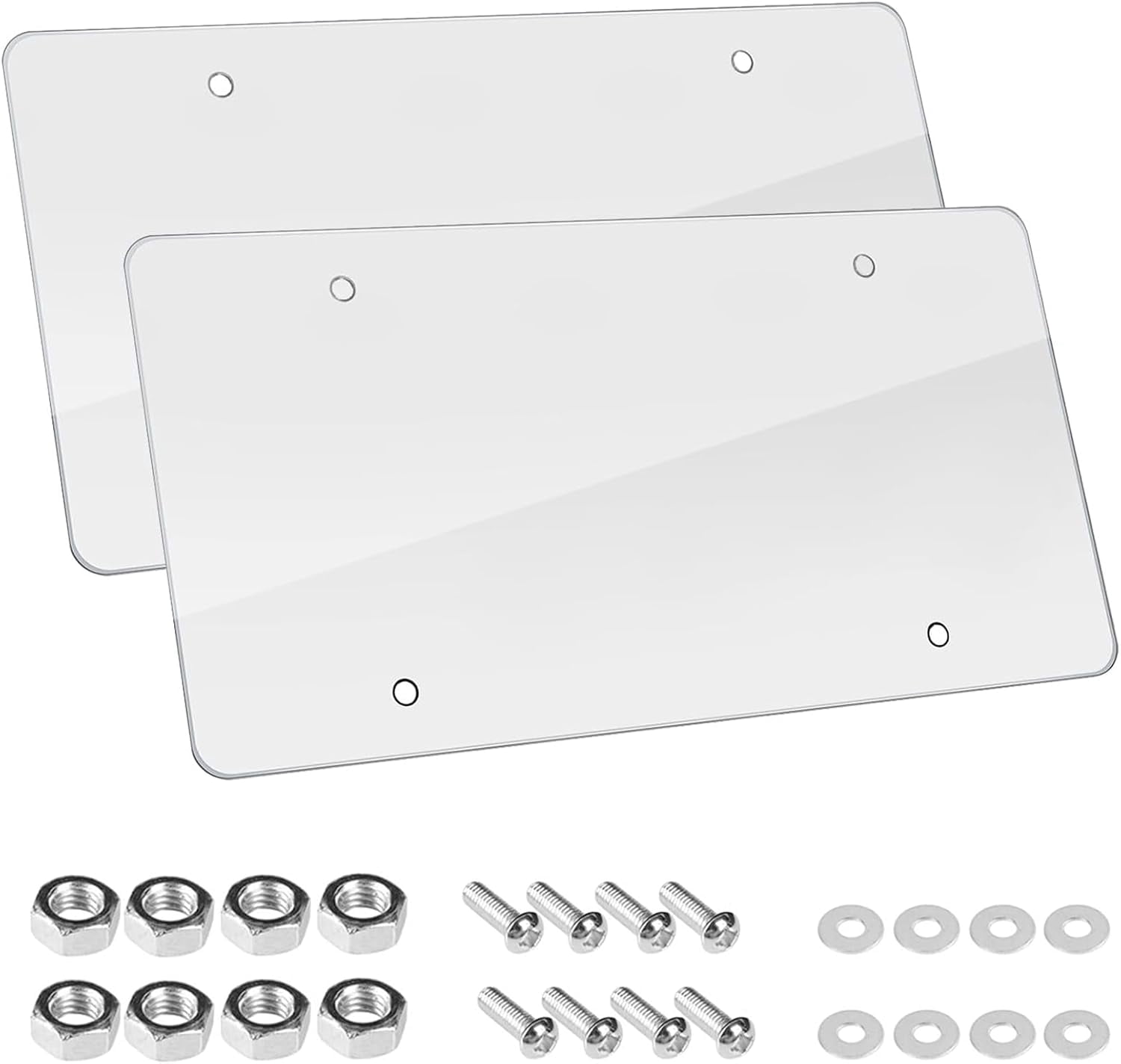 2-Pack Durable License Plate Protecters, Slim Design, Rust-Proof ...