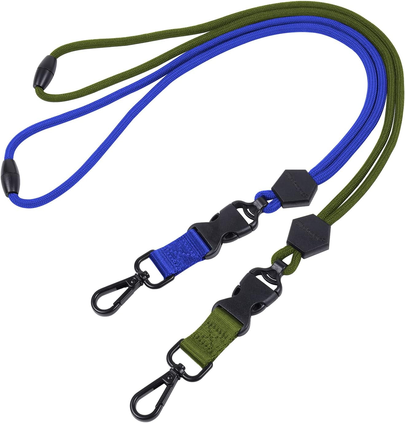 2 Pack Durable Round Cord Heavy Duty Lanyard With Breakaway, Detachable ...