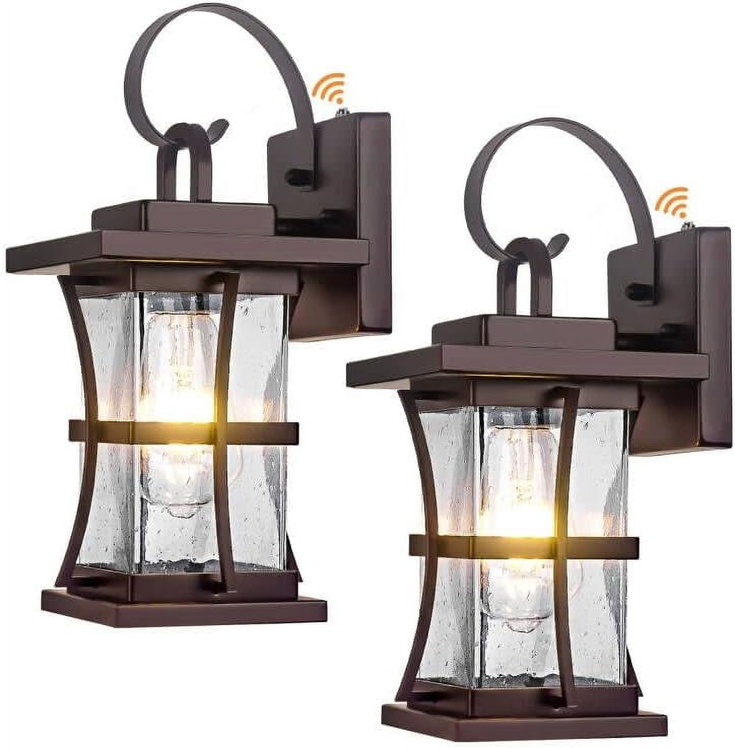 2-Pack Dusk to Dawn Outdoor Lighting - Oil Rubbed Bronze Exterior Porch ...