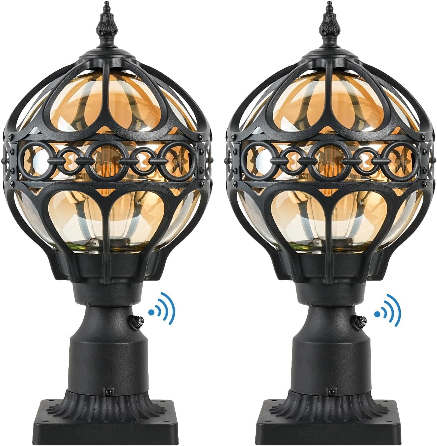 2 Pack Dusk to Dawn Outdoor Posts Light for Lawn Walkway Fence House ...