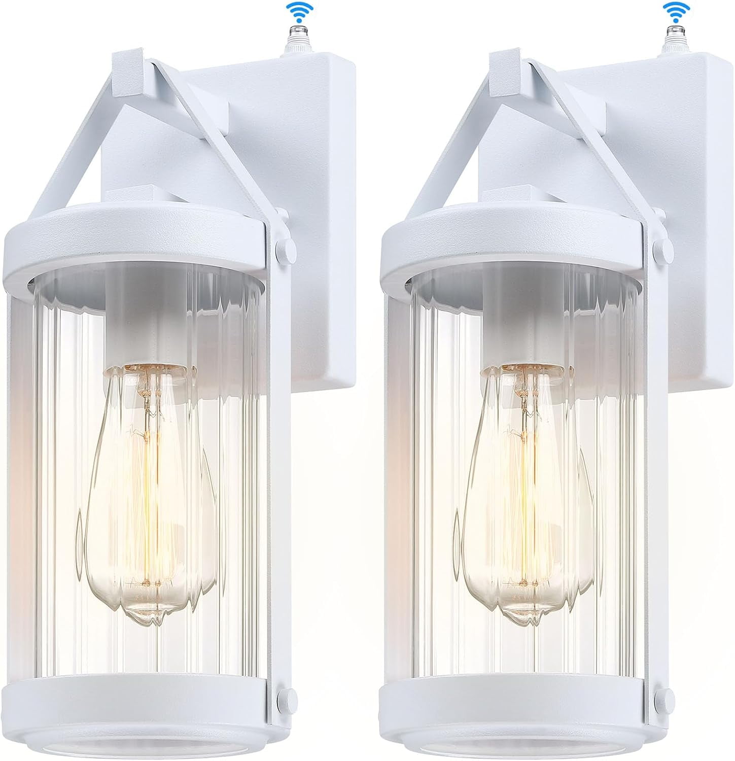 2 Pack Dusk to Dawn Outdoor Wall Light Fixtures Photocell Sensor ...