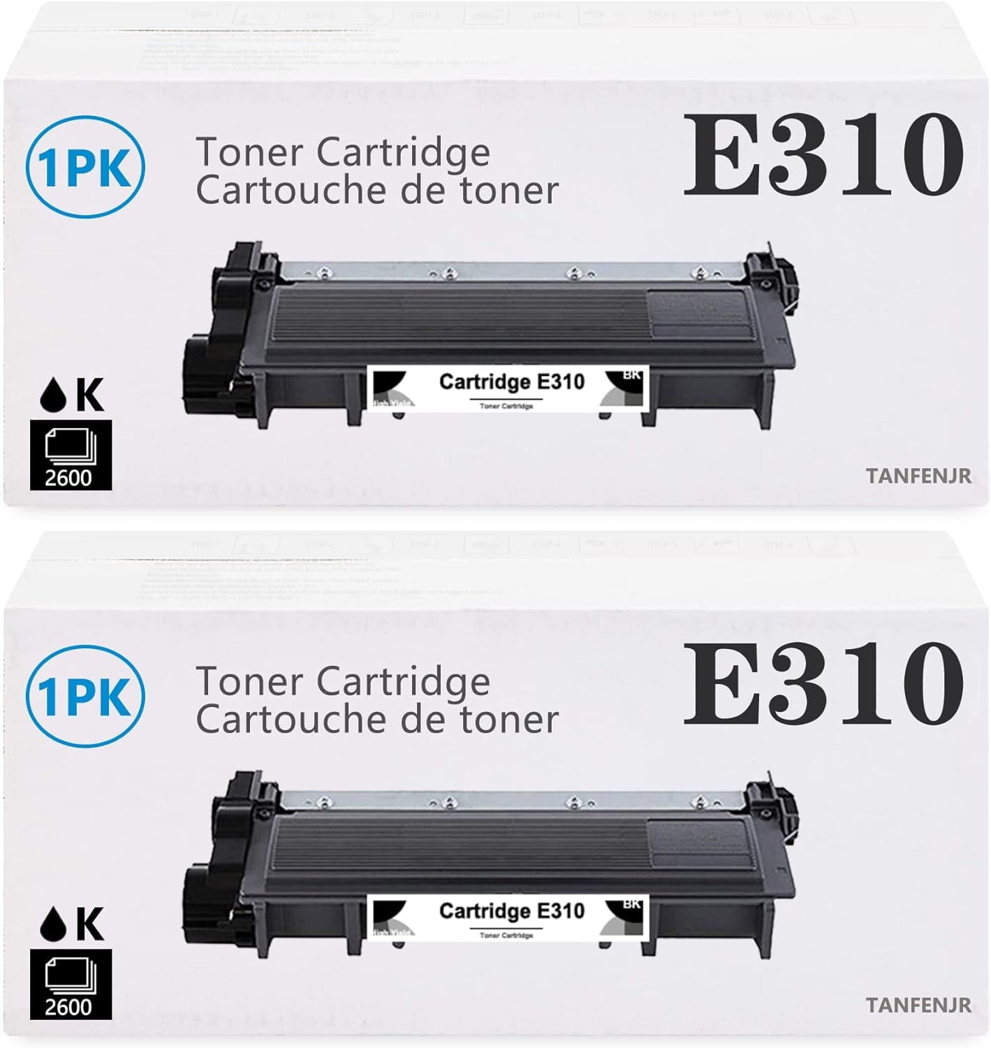 Dell Compatible 2 Pack E310 Black Toner Cartridges for E310dw, E514dw ...