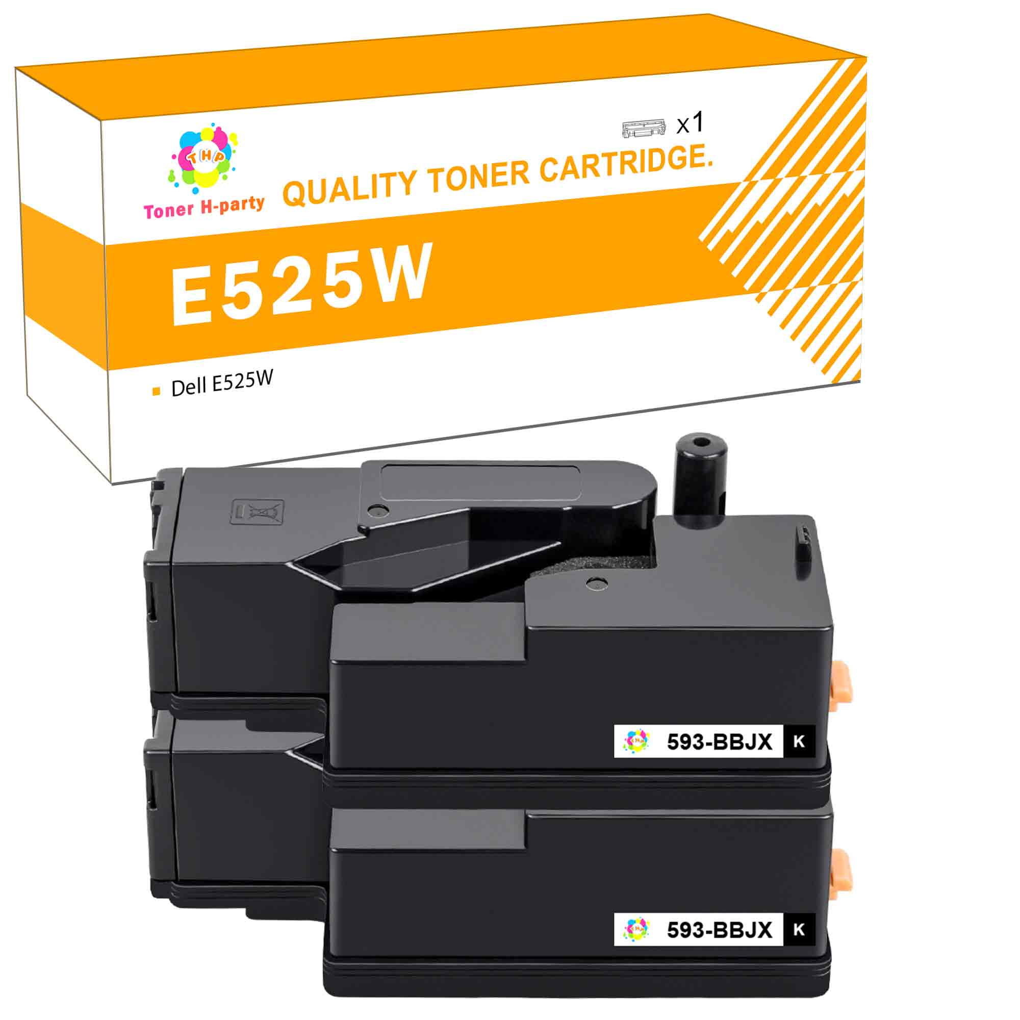 2-Pack E525W 525W E525 Toner Cartridge Compatible for Dell 593-BBJX ...