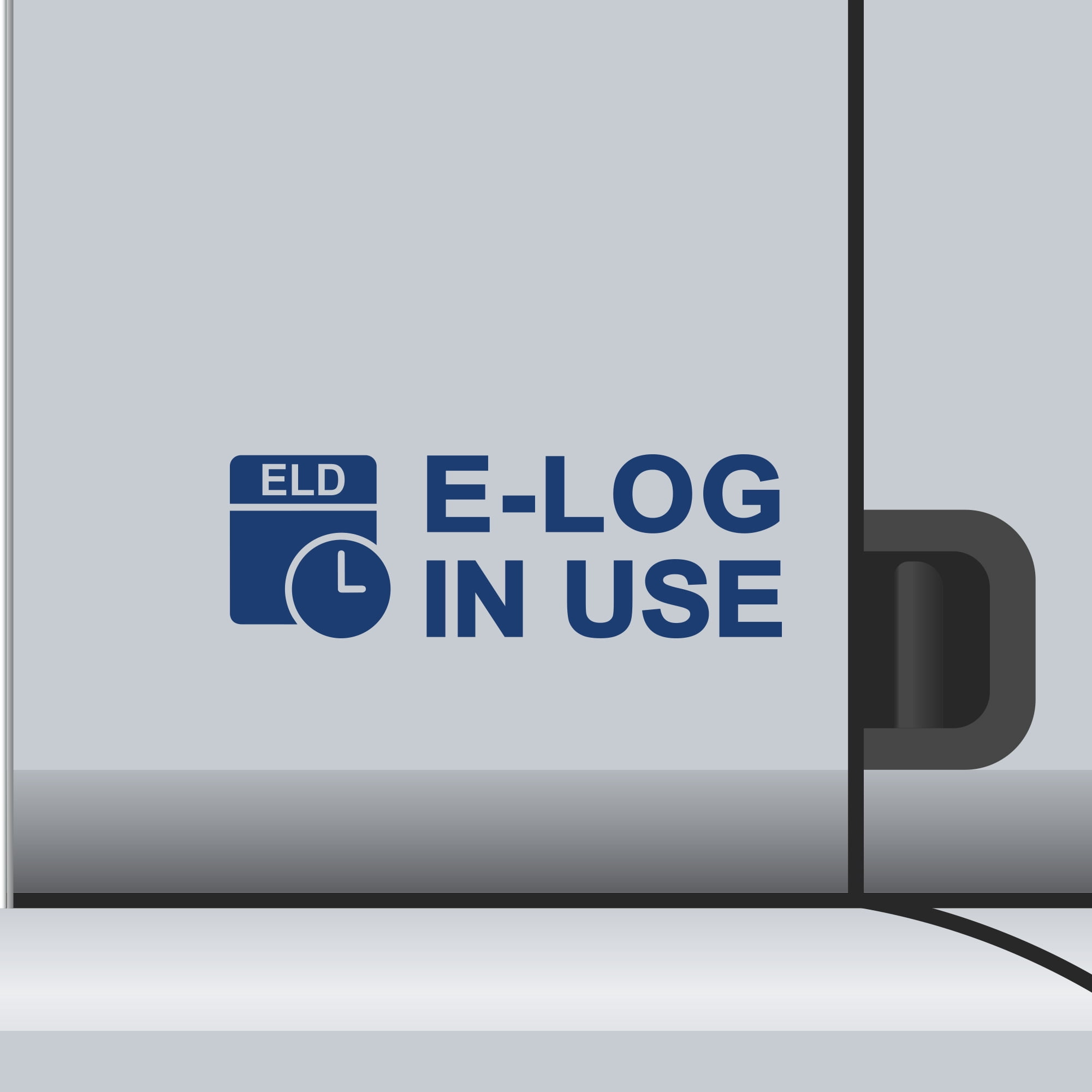 2 Pack - ELD E-Log In Use Vinyl Decal Electronic Logging Device Sticker ...