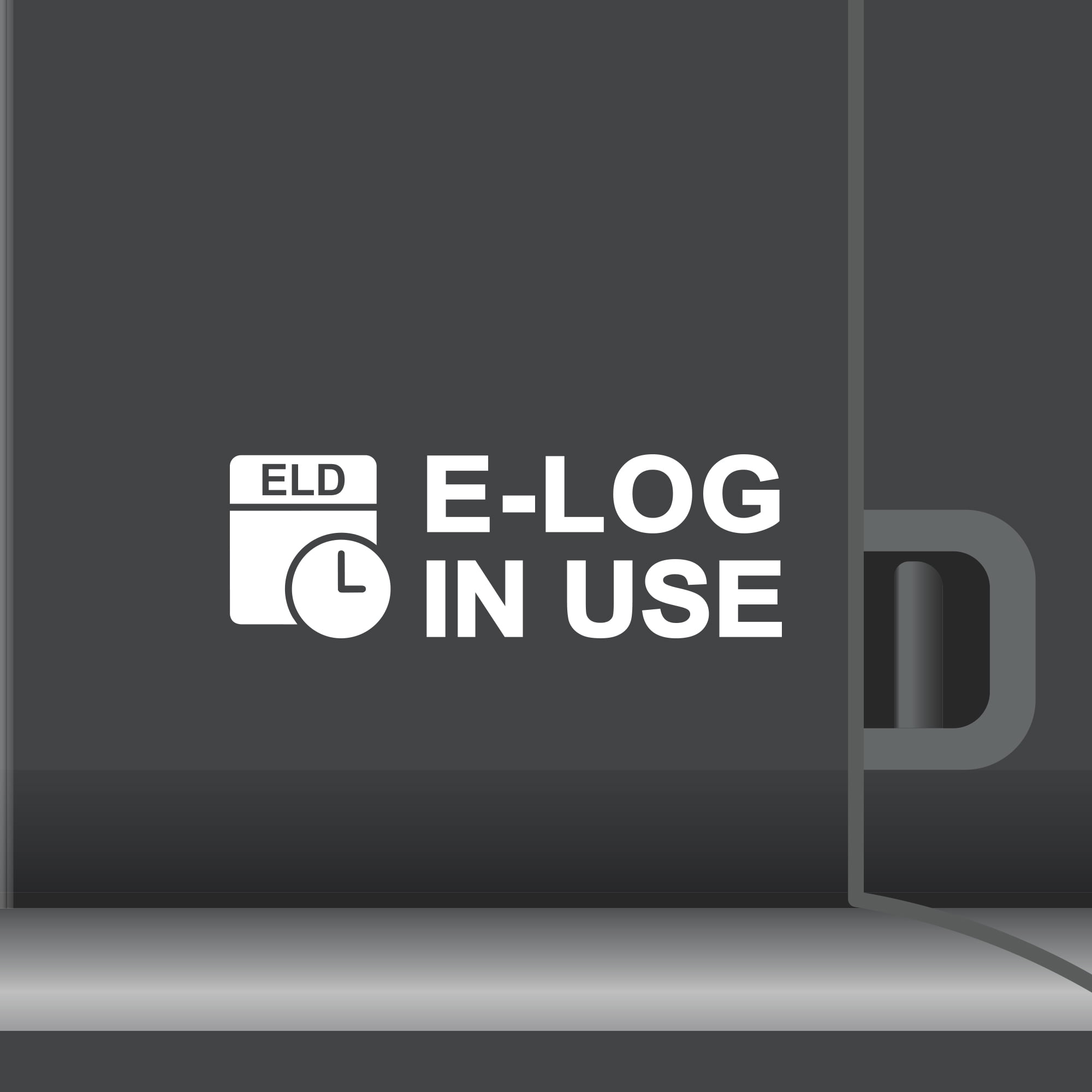 2 Pack - ELD E-Log In Use Vinyl Decal Electronic Logging Device Sticker ...