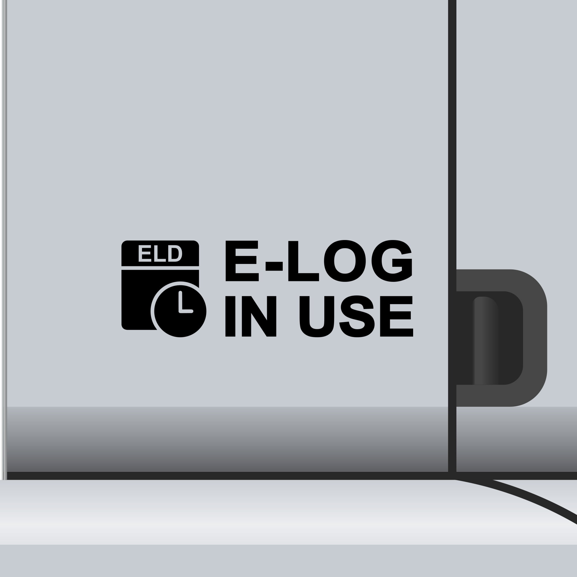 2 Pack - ELD E-Log In Use Vinyl Decal Electronic Logging Device Sticker ...