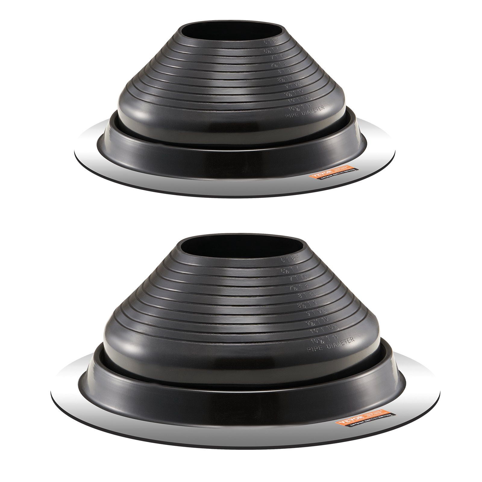 2-Pack EPDM Rubber Roof Flashing Boots for 6-11"Pipes,Flexible Chimney ...