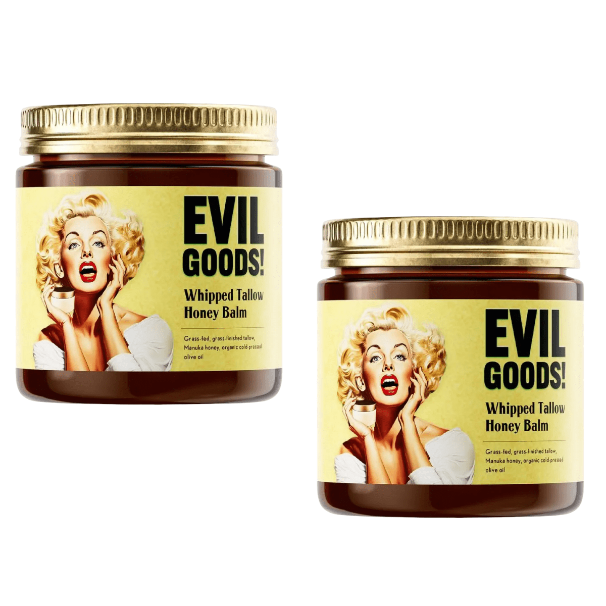 2 Pack EVIL GOODS Whipped Tallow Honey Balm - Walmart.com