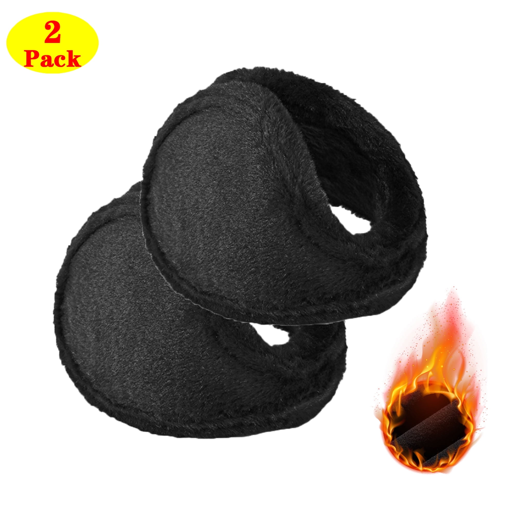 2 Pack Ear Muffs Winter Behind the Head Adjustable Ear cups Fleece ...