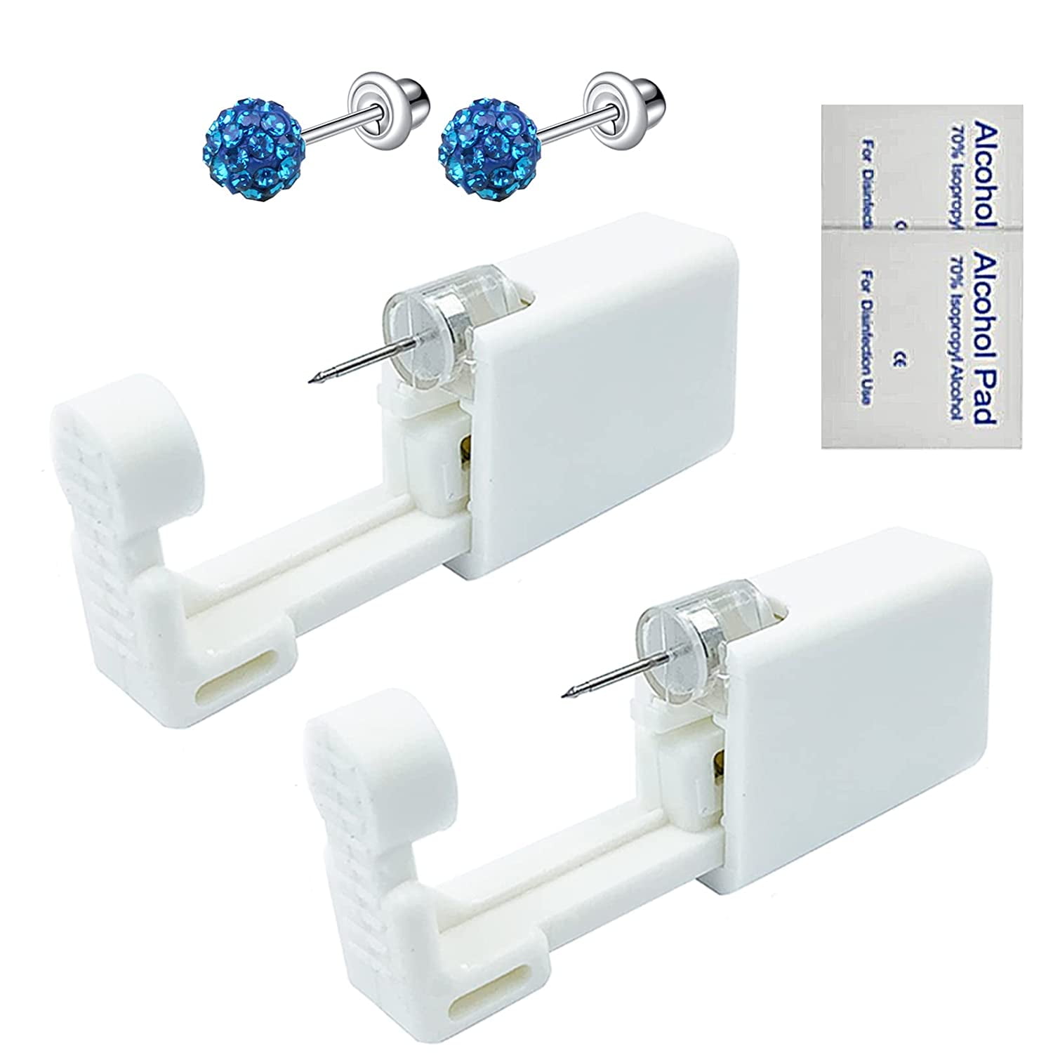 2 Pack Ear Piercing Kit, Self Ear Piercing Gun, Disposable Self Ear ...