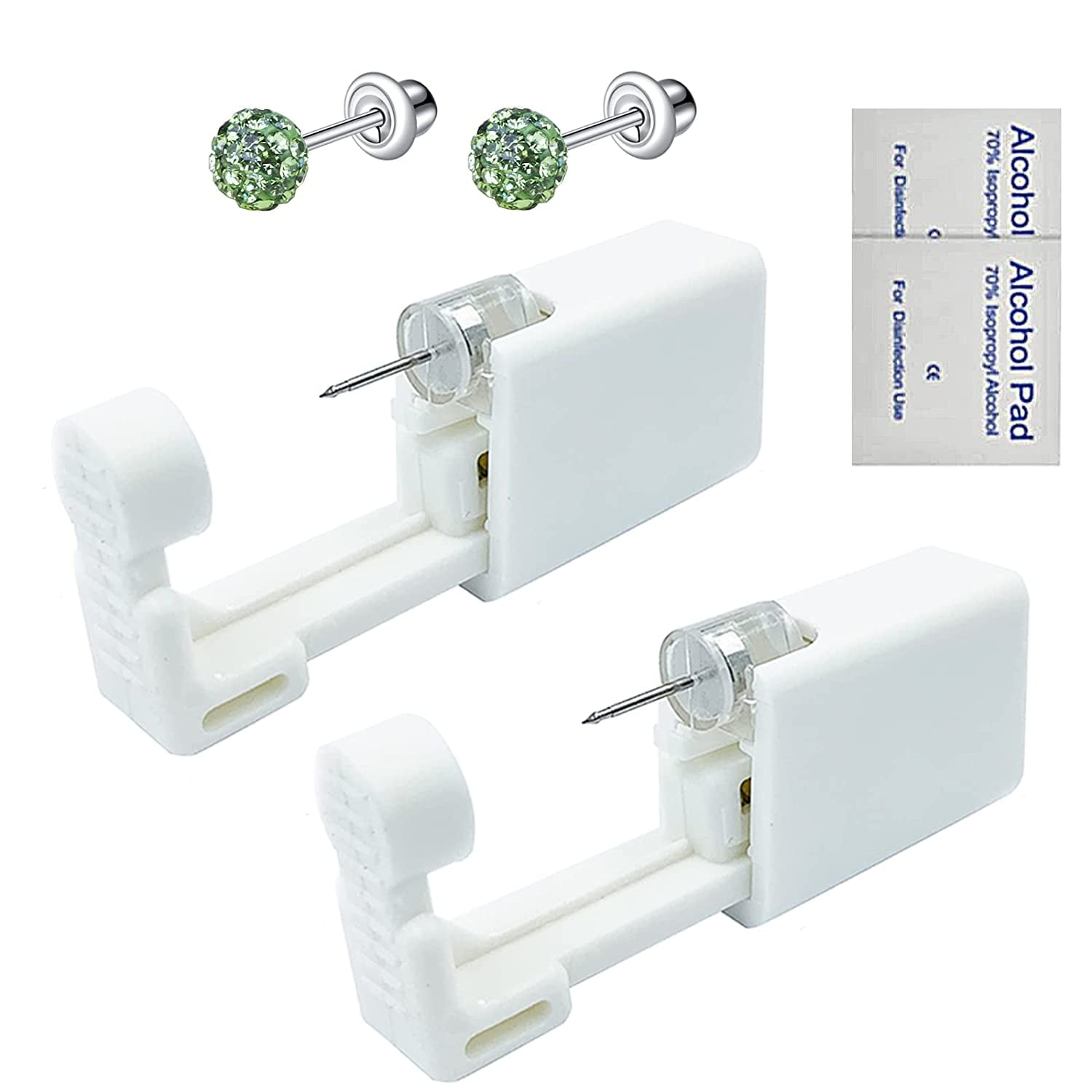 2 Pack Ear Piercing Kit, Self Ear Piercing Gun, Disposable Self Ear ...