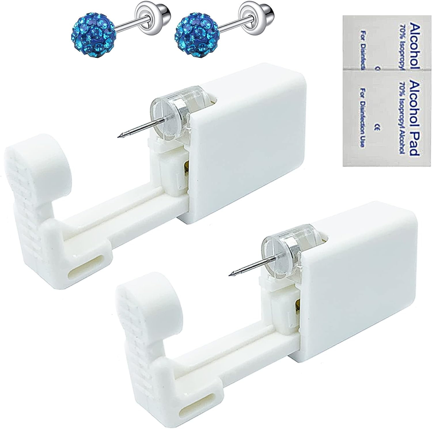 2 Pack Ear Piercing Kit, Self Ear Piercing Gun, Disposable Self Ear ...