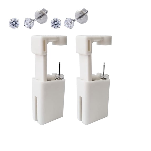 2 Pack Ear Piercing Kit With Surgical Steel Earring Studs 4MM ...
