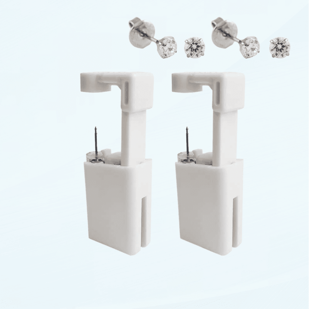 2 Pack Ear Piercing Kit With Surgical Steel Earring Studs 4MM ...